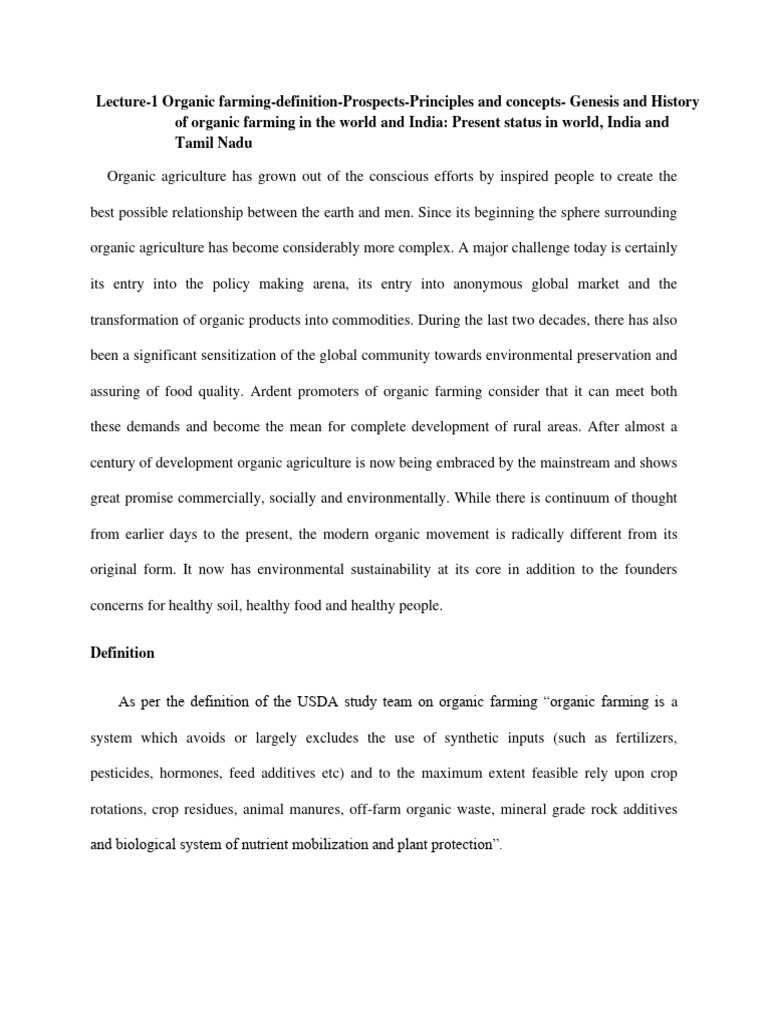 AGR 401 - Organic Farming | PDF | Organic Farming | Agriculture AGR 401 - Organic Farming | PDF | Organic Farming | Agriculture