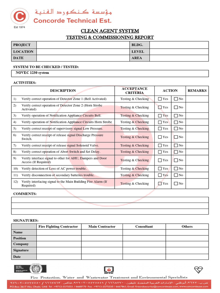 Cas Testing Commissioning Report Pdf Manufactured Goods