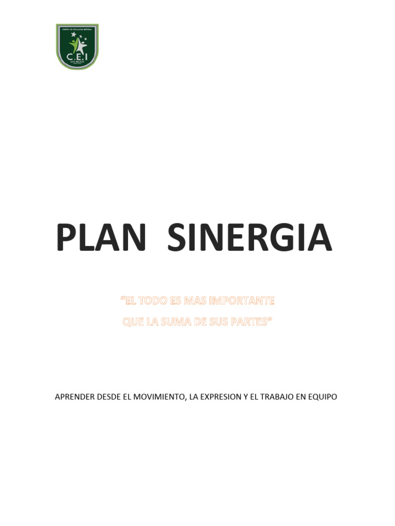 Plan Sinergia | PDF