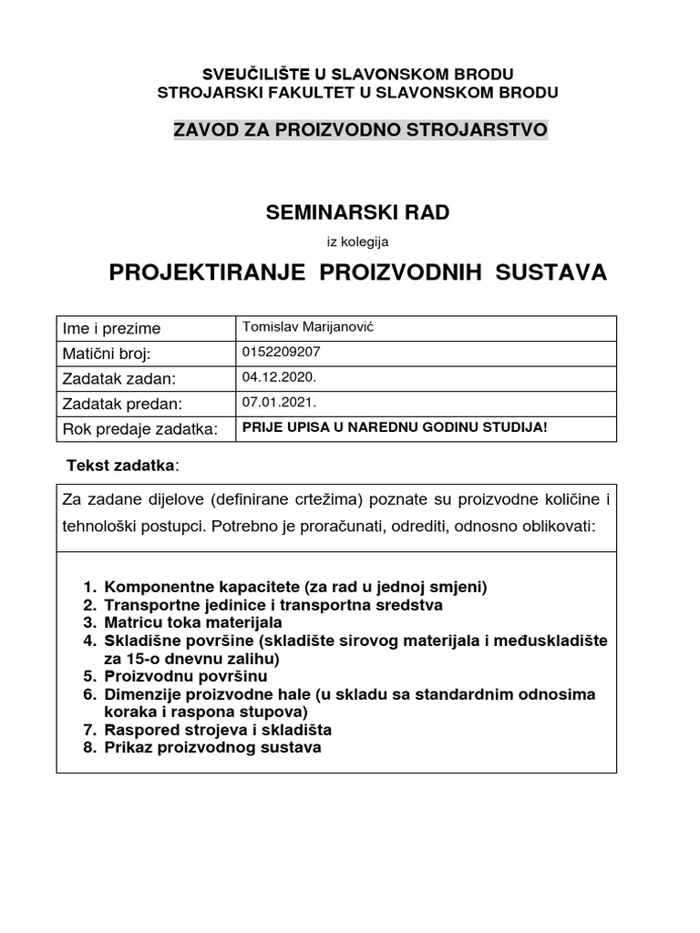 Seminarski Rad Tomislav Marijanović | PDF