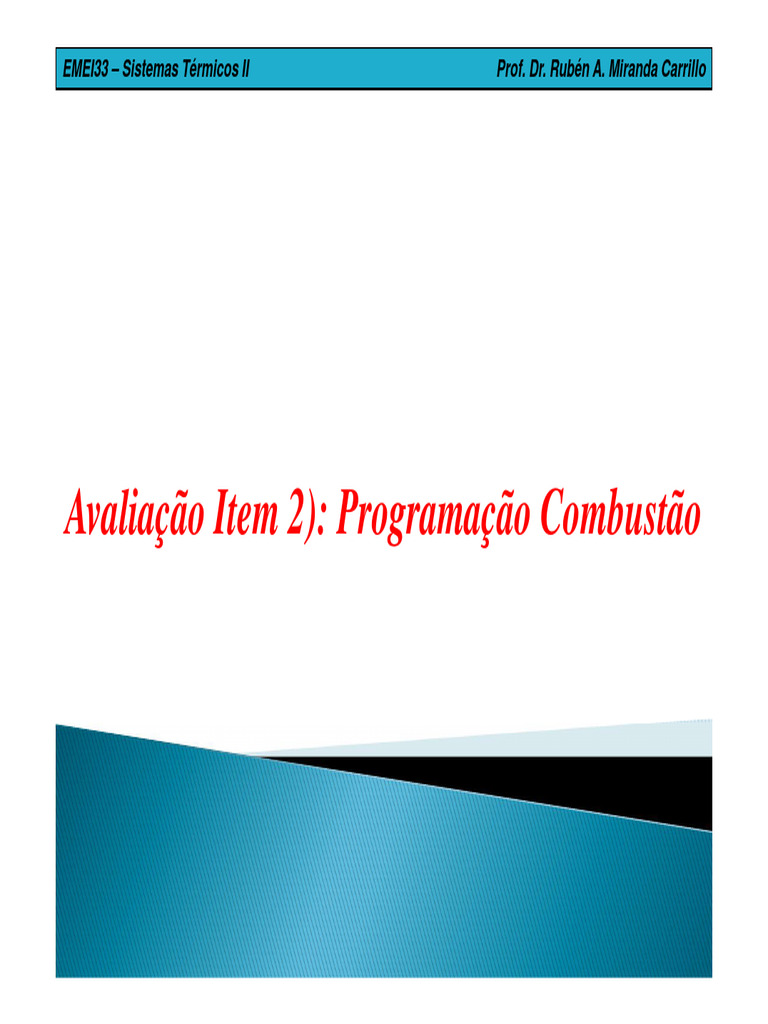 Aula-3 - 1o Semestre EMEI33-Desafio Combusto | PDF | Combustão ...