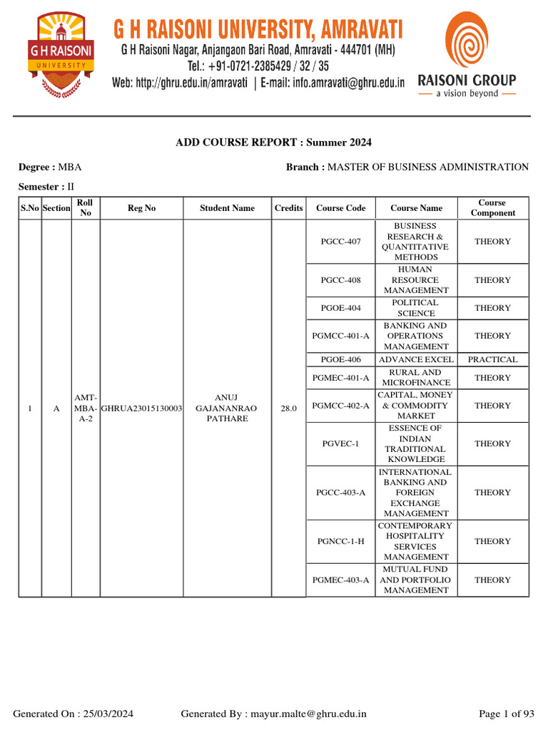 Add-Course Report | PDF | Analytics | Business