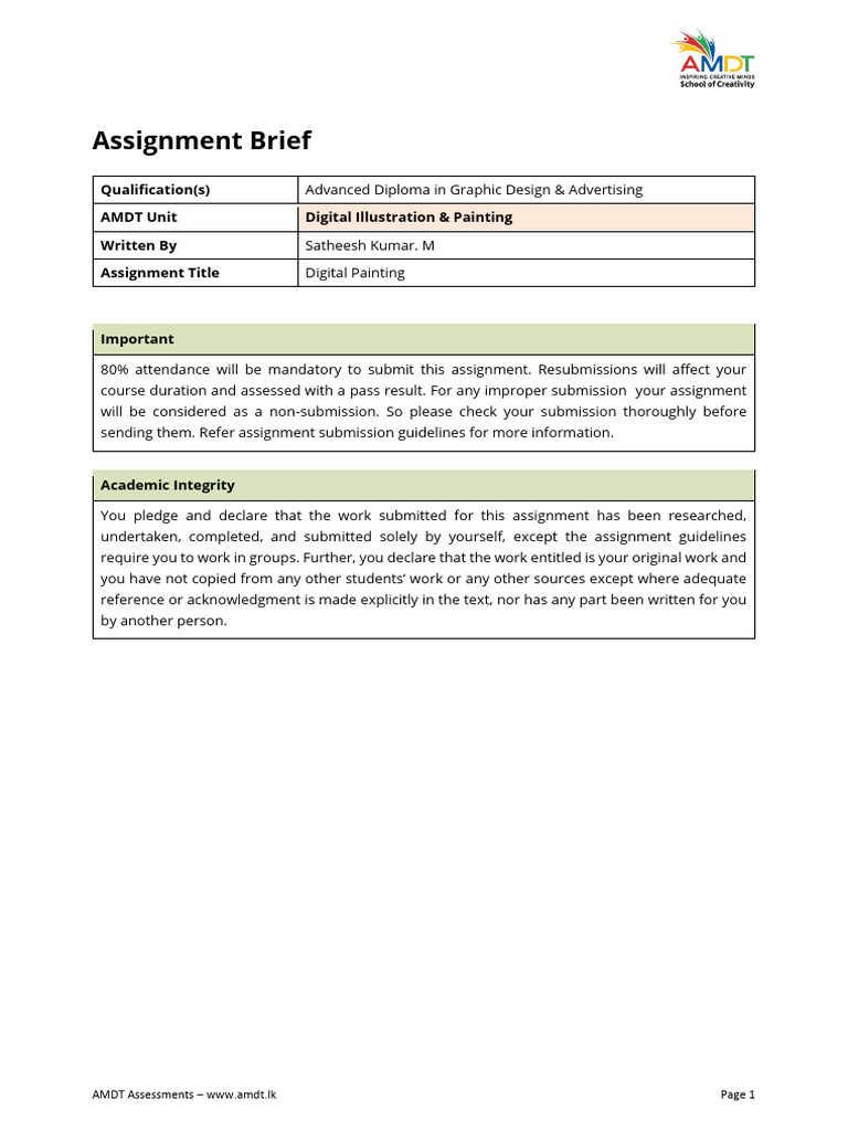 Dig Illustration BRIEF | PDF | Adobe Photoshop | Graphic Design