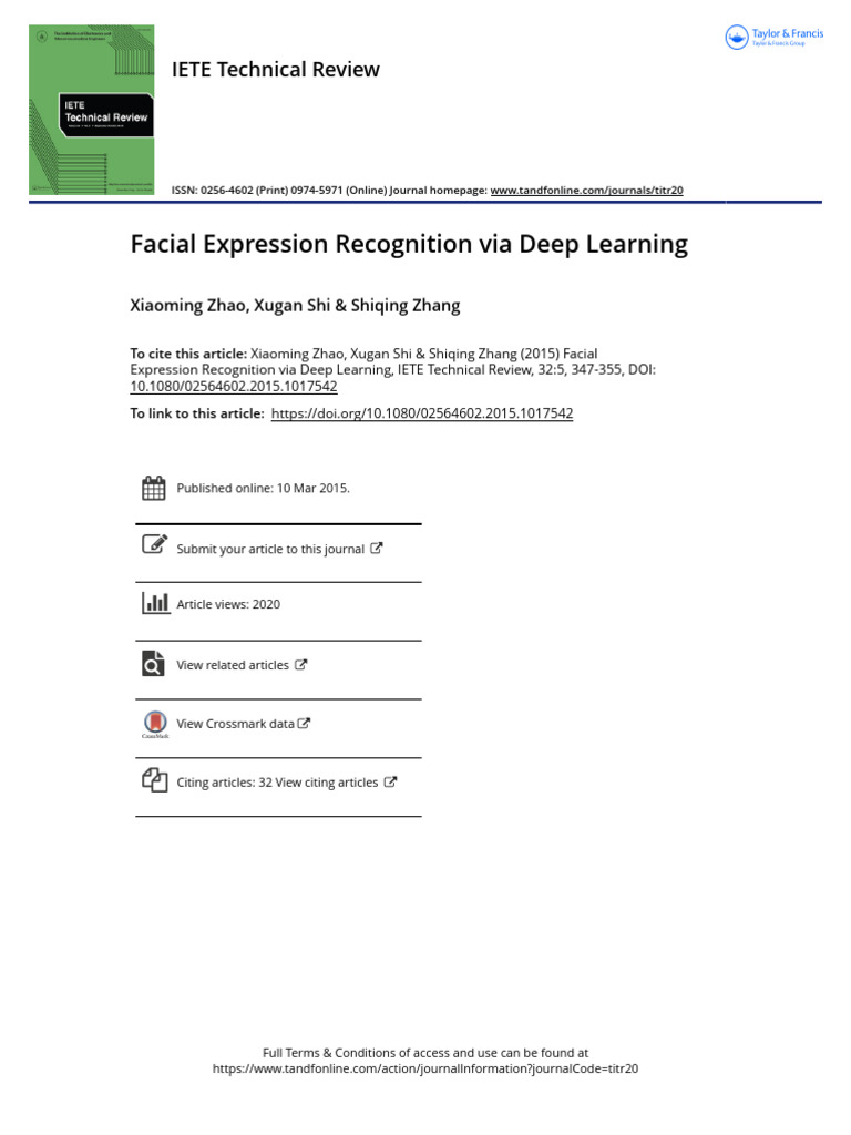 Facial Expression Recognition Via Deep Learning | PDF | Deep Learning ...