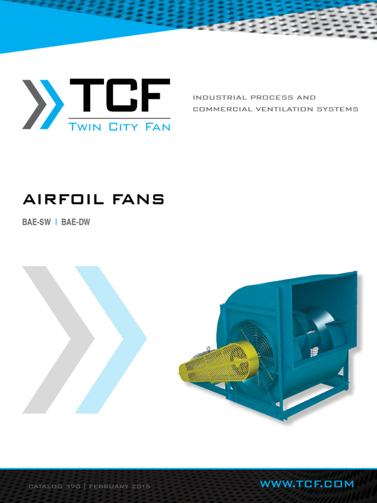 BAE Airfoil Fans Catalog 370 | PDF | Duct (Flow) | Bearing (Mechanical)