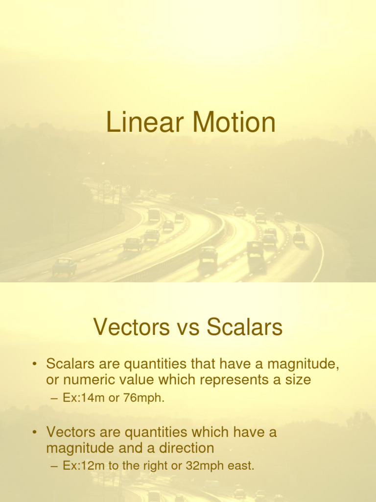 1D - Motion Lecture Notes | PDF | Velocity | Acceleration