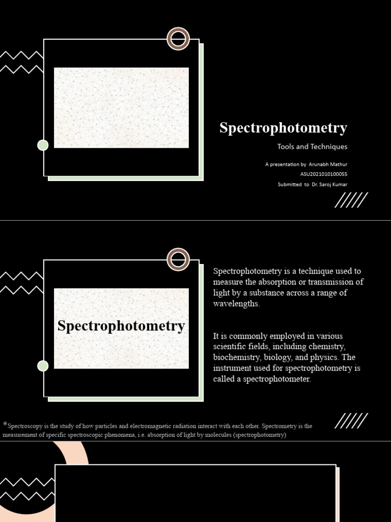 Spectophotometry-Tools and Techniques | PDF | Spectrophotometry ...