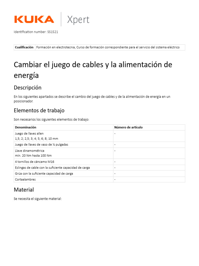 KUKA Xpert | PDF | Tornillo | Conector eléctrico