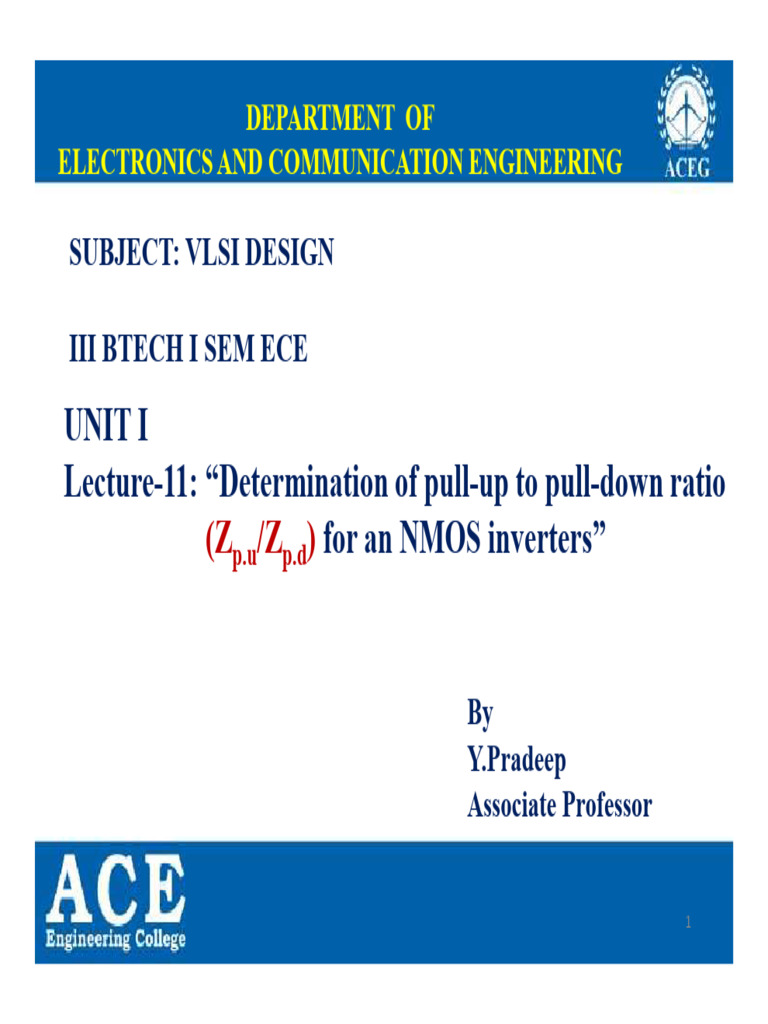 Determination of Pull-Up To Pull-Down Ratio | PDF | Mosfet | Electrical ...