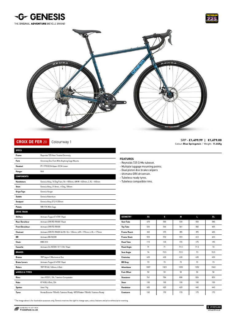 Genesis Croix de Fer 20 Specifications | PDF | Vehicle Technology ...