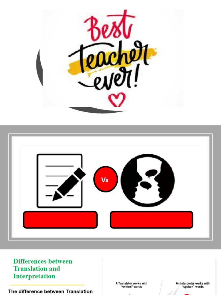 6 - Translation Vs Interpretation | PDF | Language Interpretation ... 6 - Translation Vs Interpretation | PDF | Language Interpretation ...