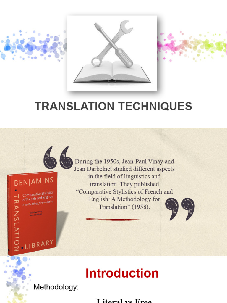 Translation Techniques Guide | PDF | Verb | Grammar