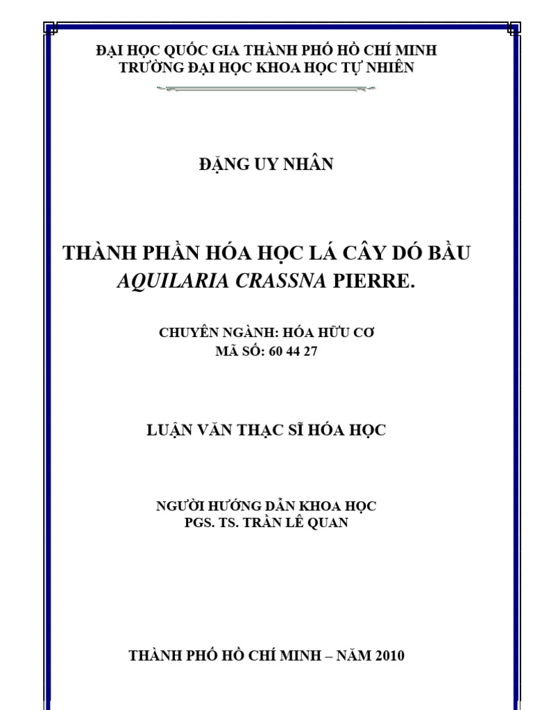 Tailieuxanh Thanh Phan Hoa Hoc Cay Do Bau Aquilaria 8071 | PDF