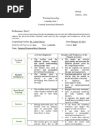 Teaching Internship Learning Task 1 | PDF | Teachers | Learning