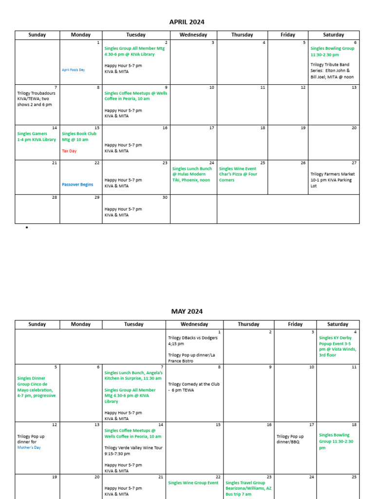 APRIL 2024: Sunday Monday Tuesday Wednesday Thursday Friday Saturday ...