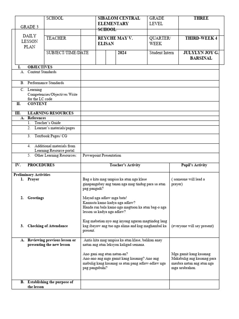 DLP Template | Download Free PDF | Learning | Cognition