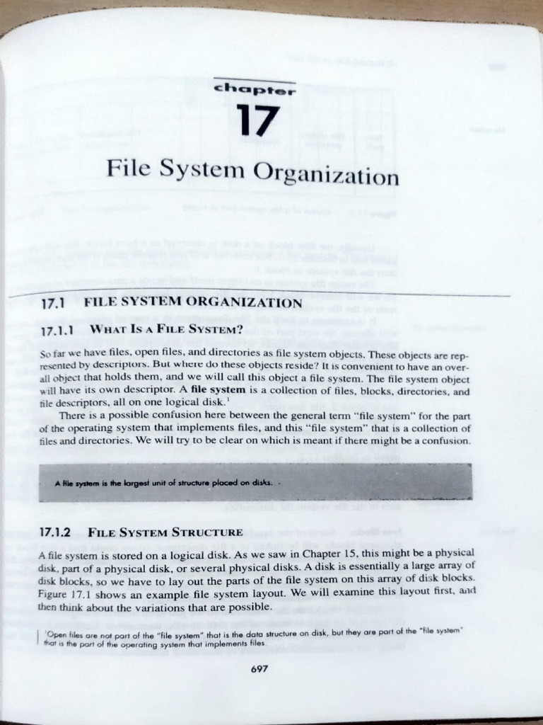 CH - 17 (File System Organisation) | PDF | File System | Computer File