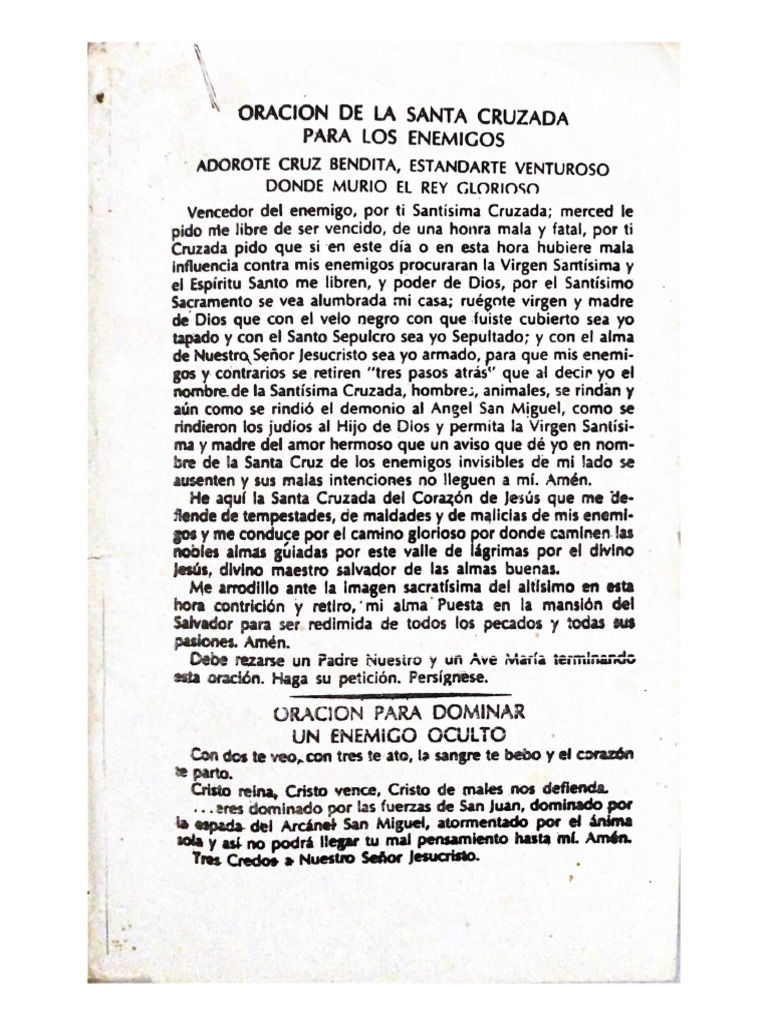 ORACION DE LA SANTA CRUZADA | PDF