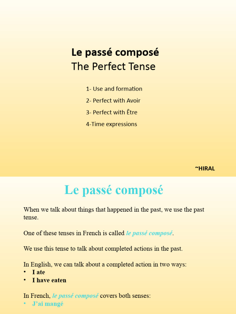 Passe Compose Final | PDF | Languages | Foreign Language Studies