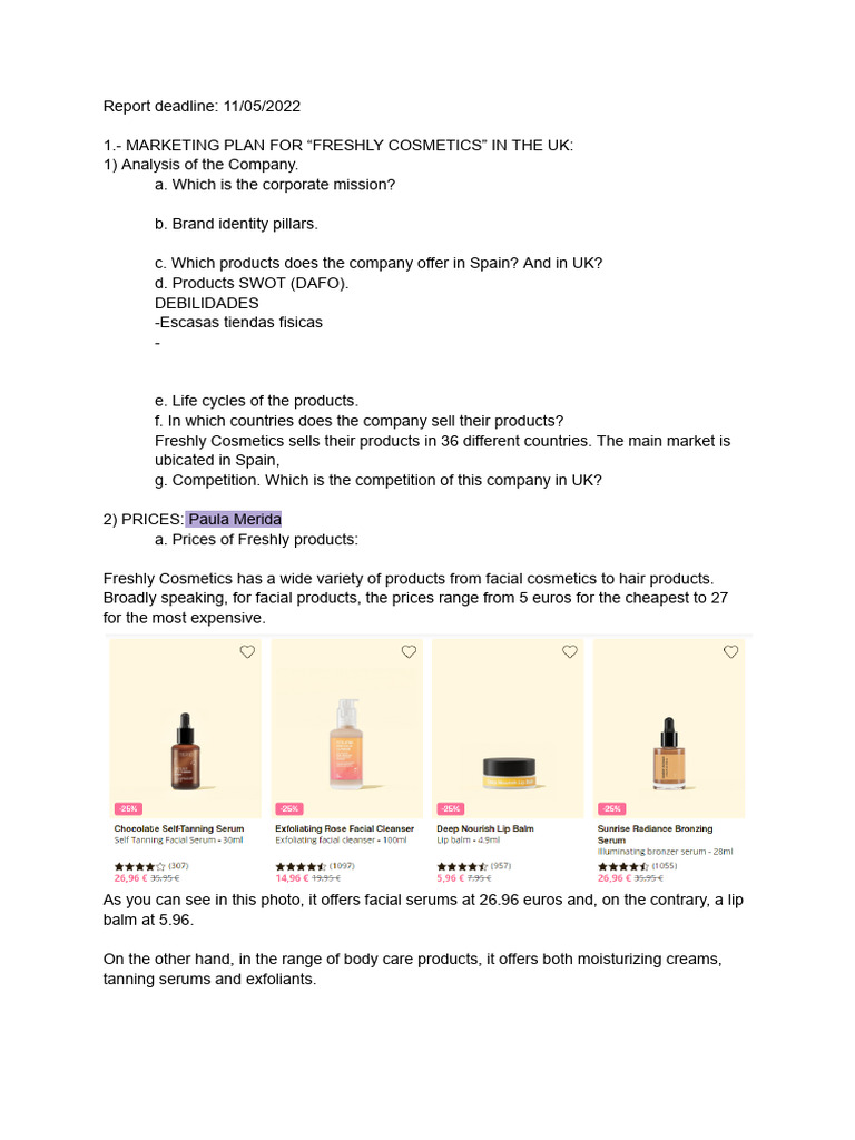 Freshly cosmetics | PDF | Cosmetics | Business Process