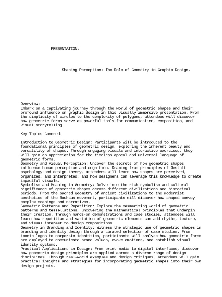 Shaping Perception The Role of Geometry in Graphic Design | PDF ...