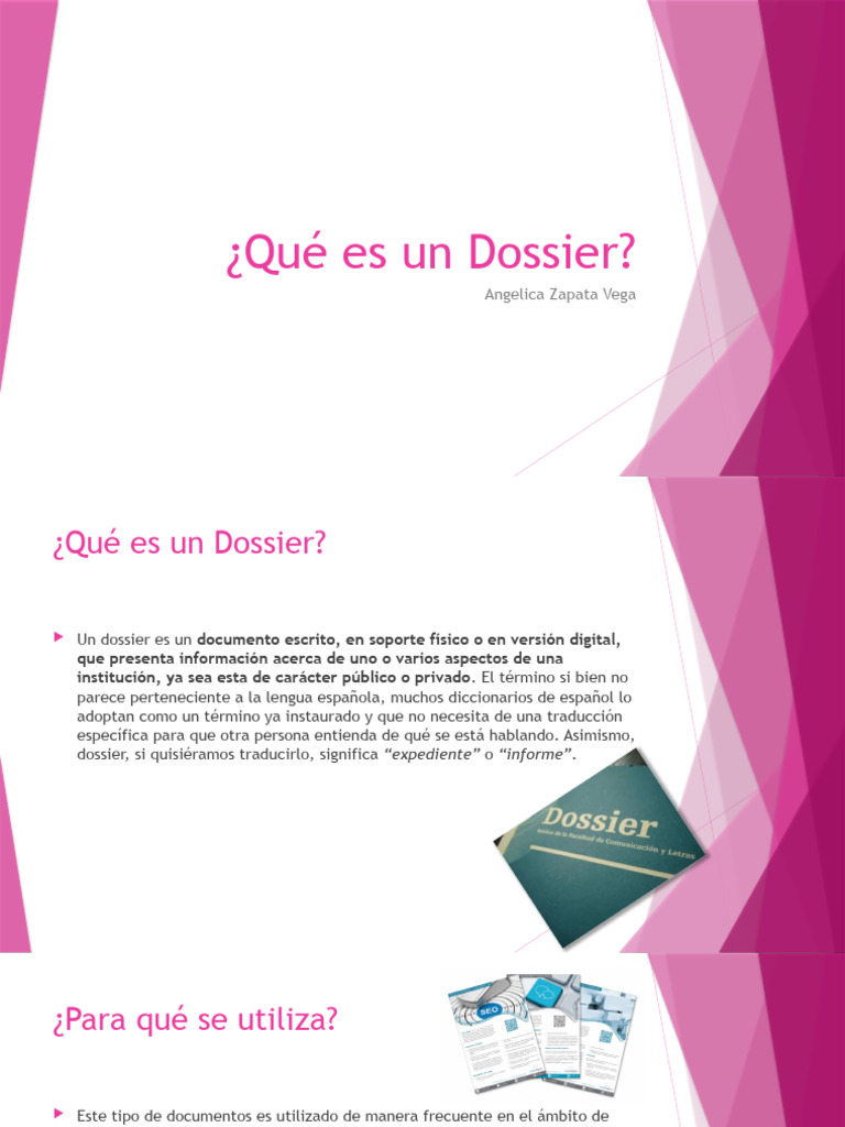 Definición y Uso del Dossier | PDF | Información | Business