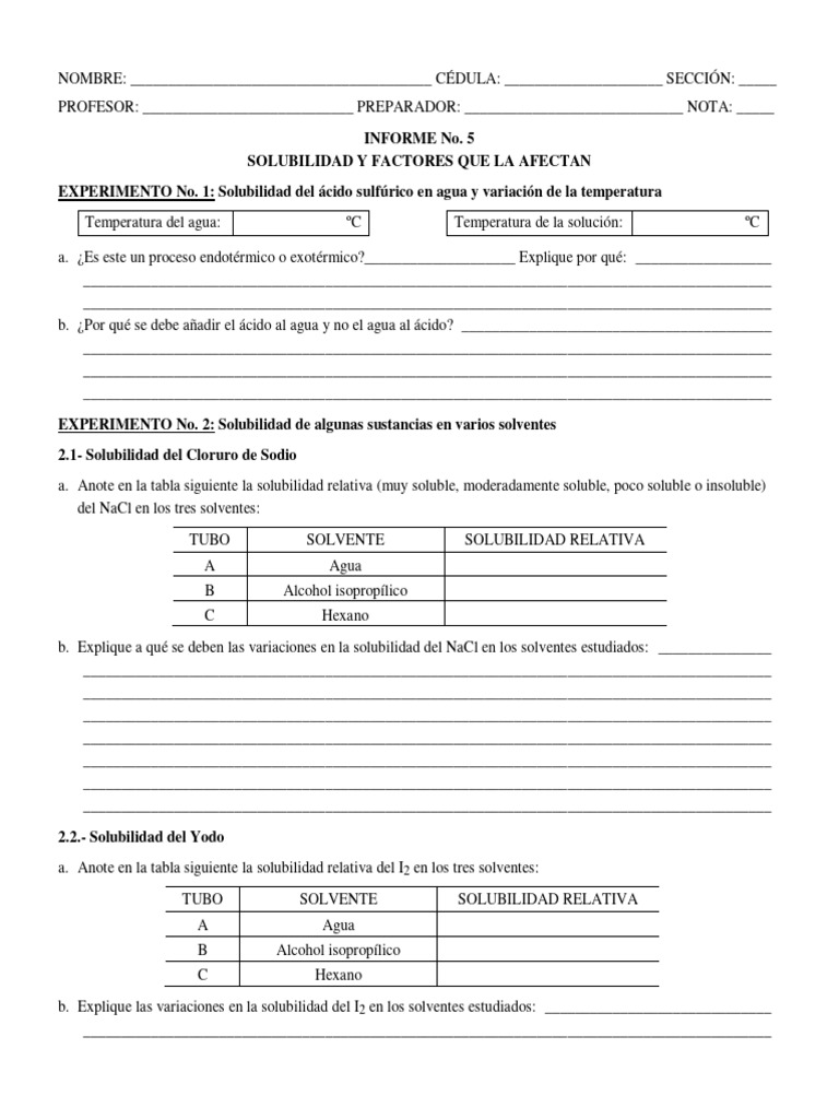 Informe 05 C01 | PDF | Solubilidad | Sal (química)