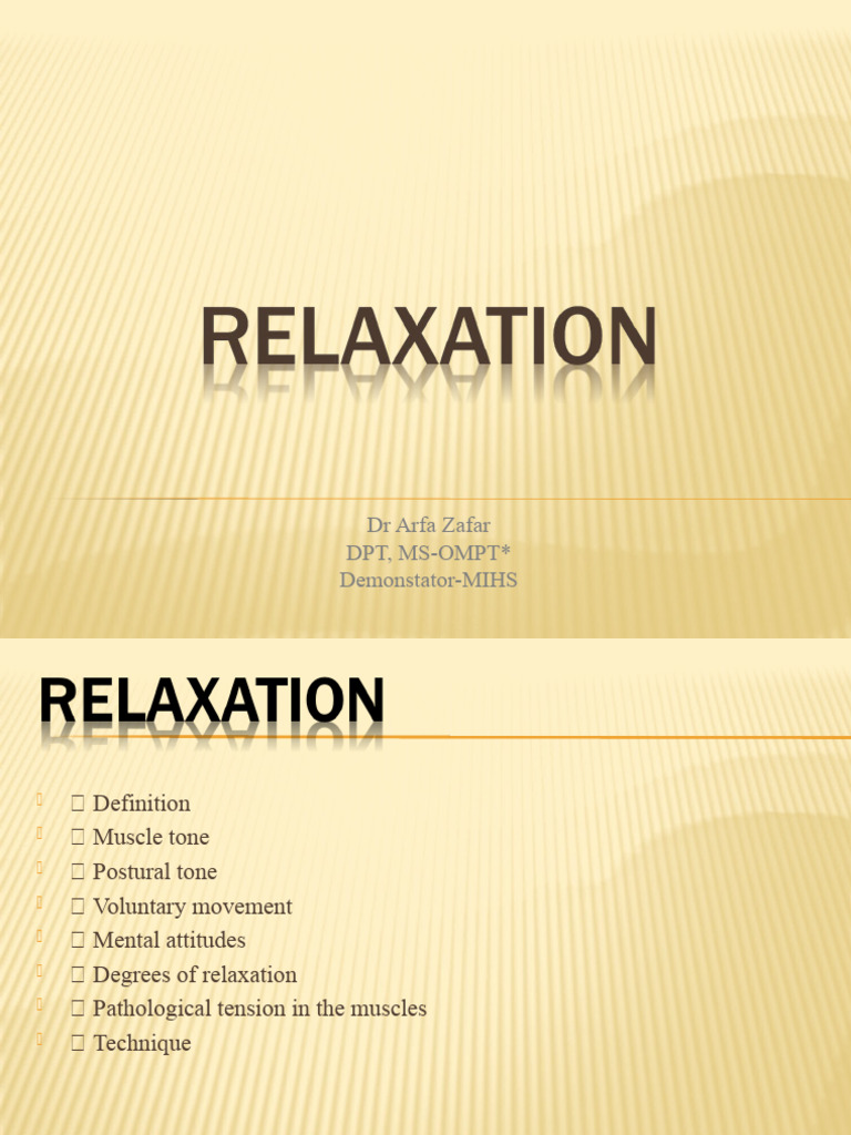 5. Relaxation | PDF | Pelvis | Musculoskeletal System