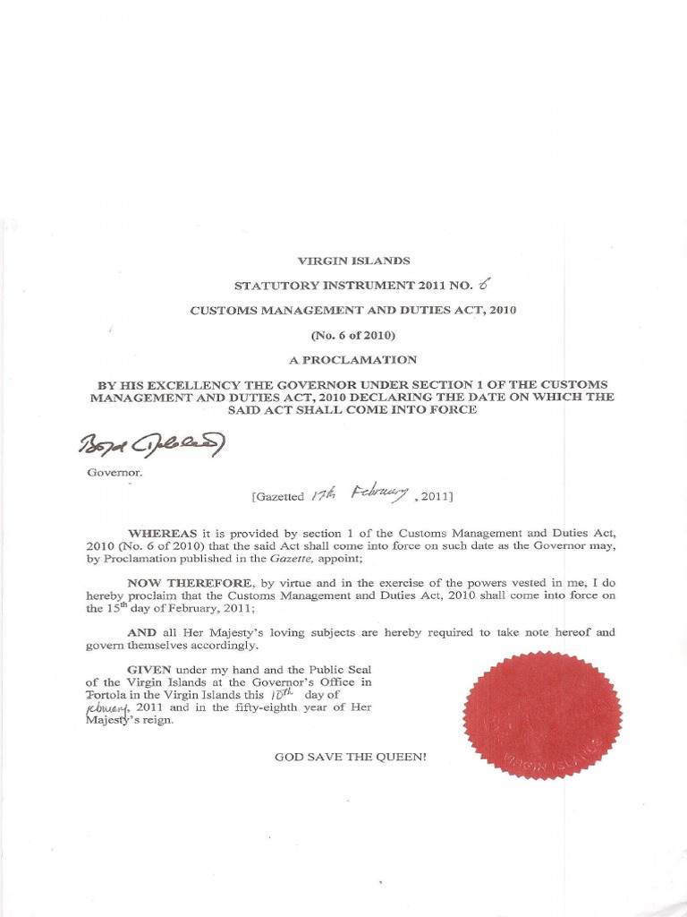 Customs Management and Duties Act 2010 Plus Ammendments | PDF | Customs