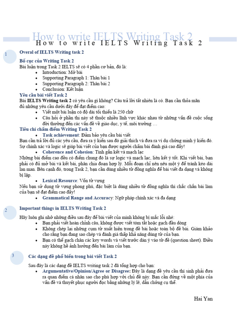 Writing Task 2 - Template | PDF