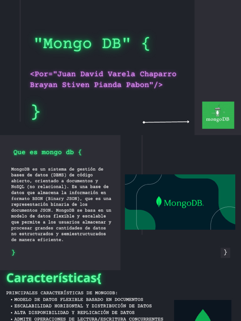 Características Clave de MongoDB NoSQL | PDF