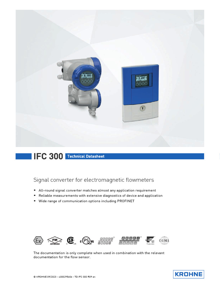 TD IFC300 en 230918 4000295606 R09 | PDF | Flow Measurement | Inductor