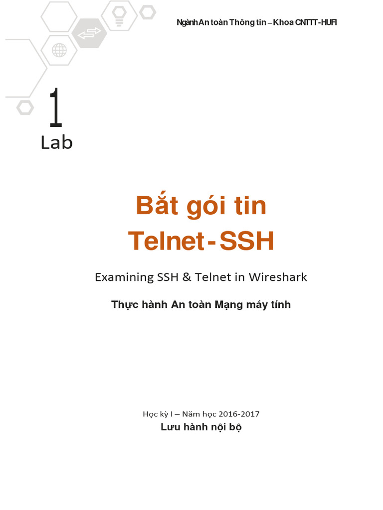 Lab1 - SSH Telnet in Wireshark | PDF