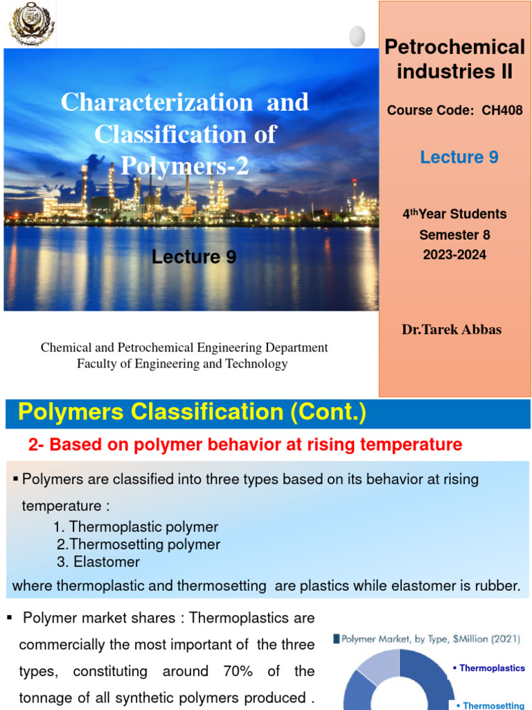 Lecture 9 Polymers Characterization - 2 | PDF | Polymers | Cross Link