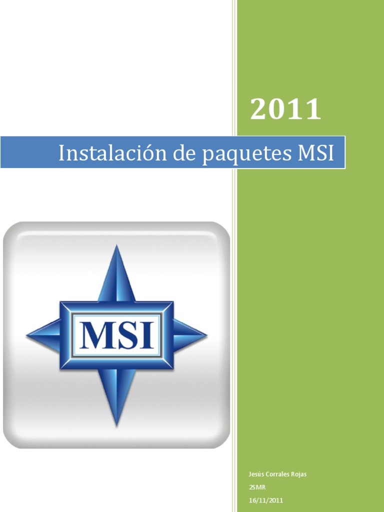 Instalación de Paquetes MSI | PDF | Microsoft | Archivo de computadora