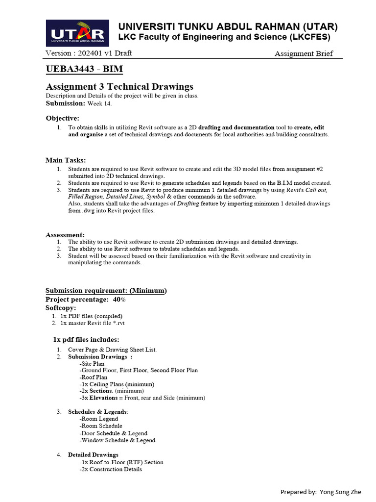 Revit Technical Drawing Assignment | PDF | Autodesk Revit | Technical Drawing