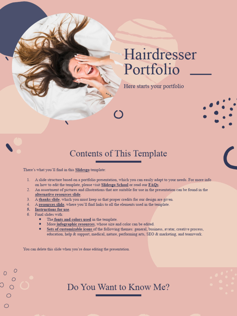 Hairdresser Portfolio by Slidesgo | PDF | Planets | Planets In Astrology