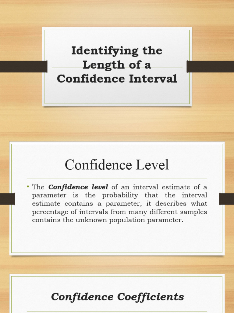Identifying The Length of A | PDF | Confidence Interval | Estimator