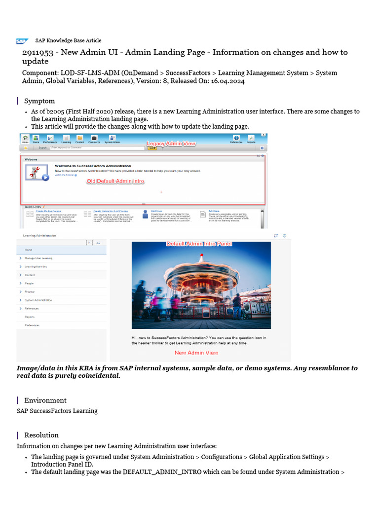 New Admin UI Guide for SAP Admins | PDF | Html | Computing