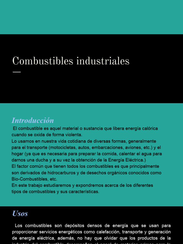 Combustibles Industriales | PDF | Combustión | Combustibles