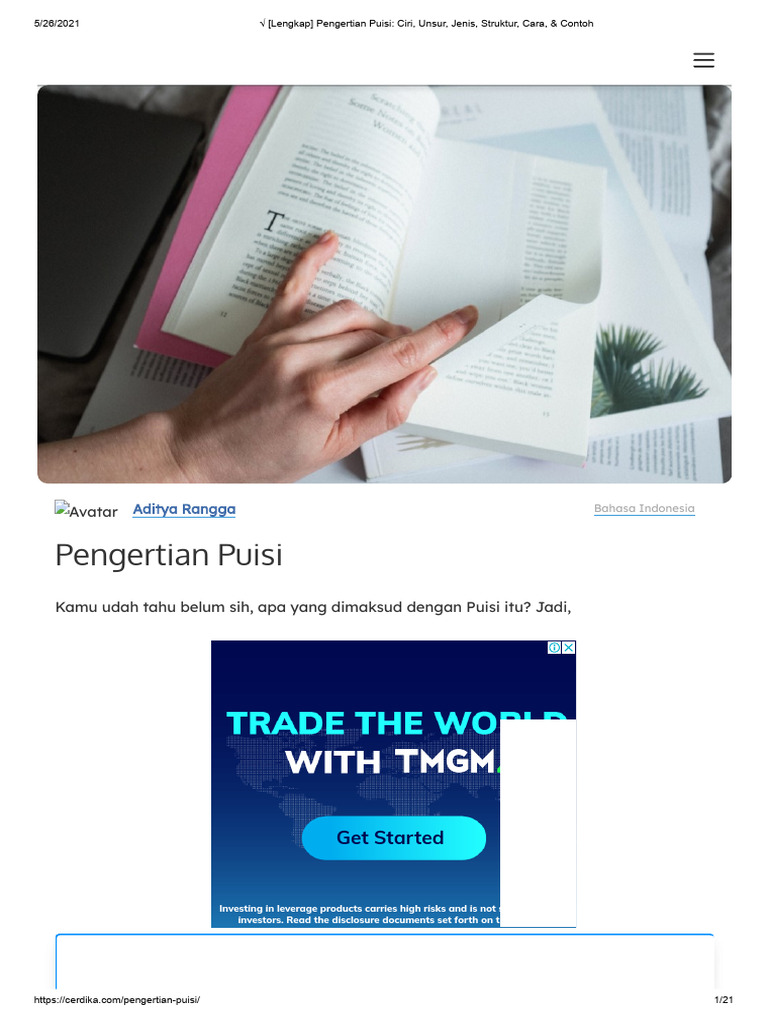 BINDO Puisi C | PDF | Seni & Disiplin Bahasa | Puisi