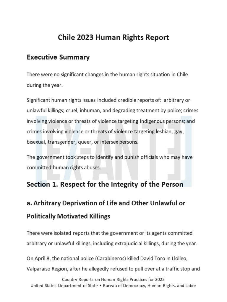 0 528267 Chile-2023-Human-Rights-Report 240503 015 240503 100240 | PDF ...