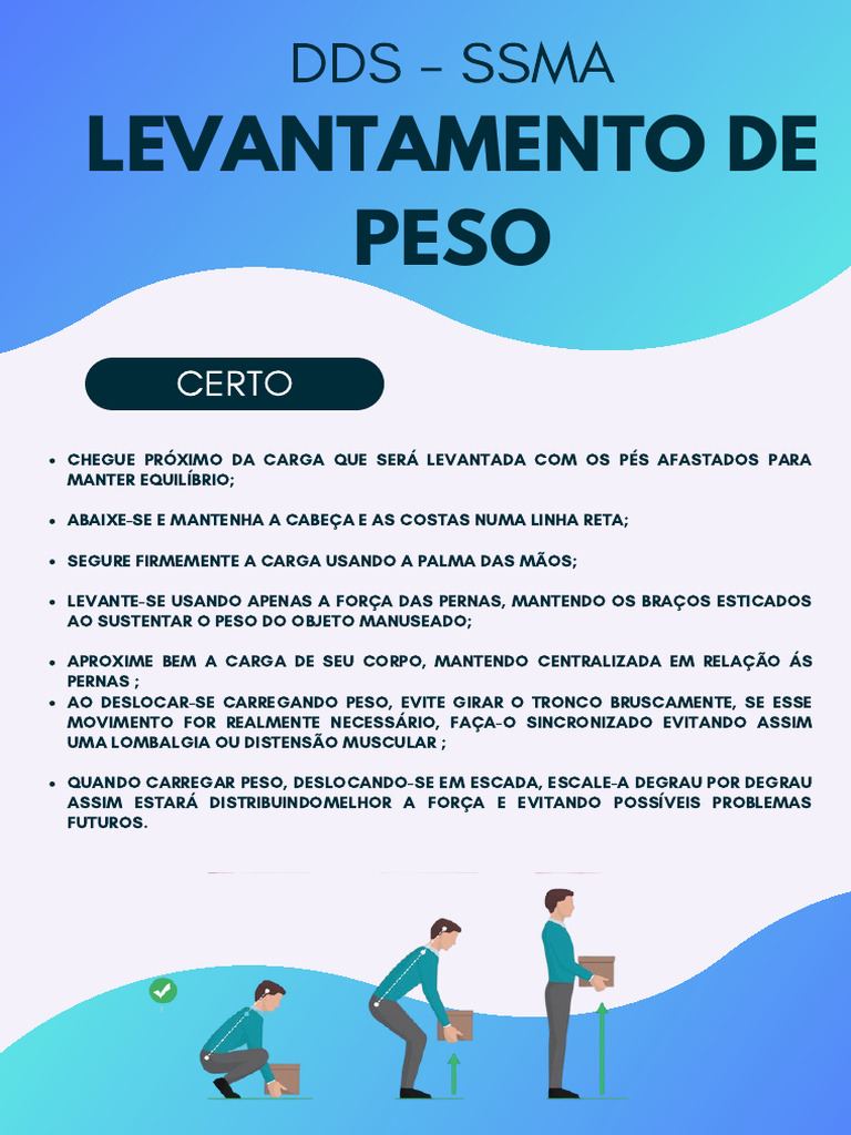 Técnicas Seguras de Levantamento de Peso | PDF