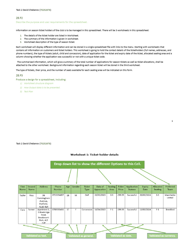Task 2 D.C | PDF | Spreadsheet | Computing