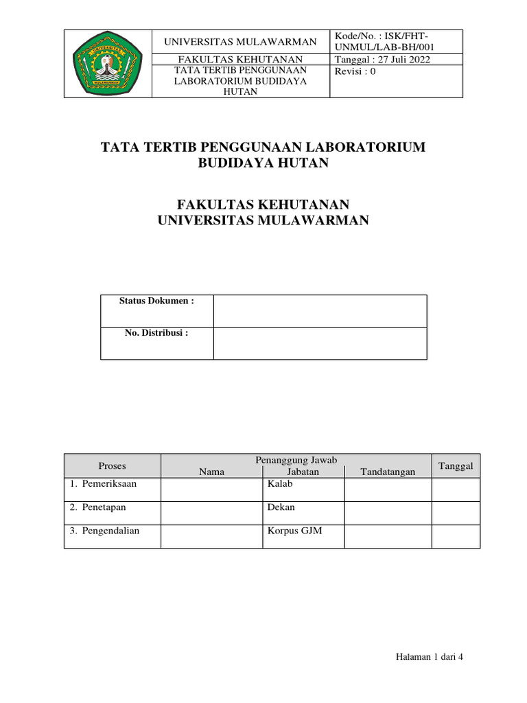 Instruksi Tata Tertib Penggunaan Laboratorium Dan K3 Pdf