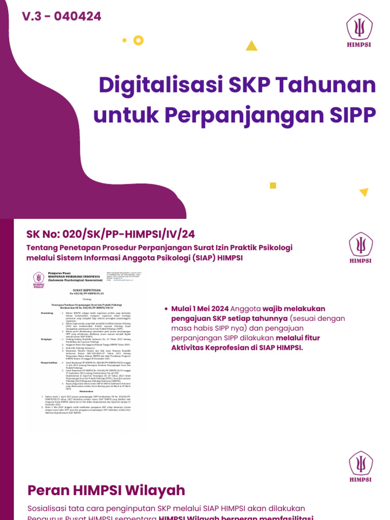 Digitalisasi SKP Tahunan Untuk Perpanjangan SIPP | PDF