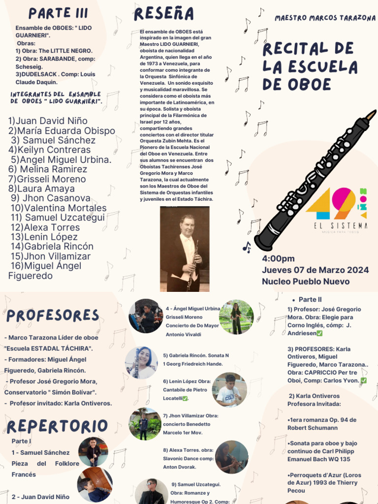 Folleto Trifold Brochure Musica Clases para Niños Ilustrado Naive Fotos ...