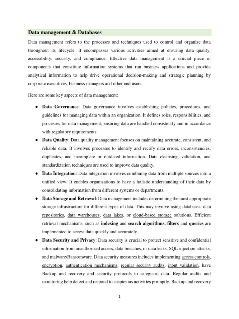 Databases & Database management | PDF | Databases | Relational Database