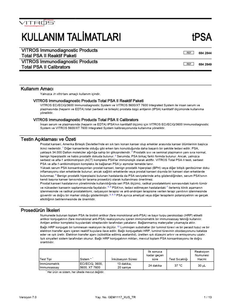 TPSA Vitros | PDF