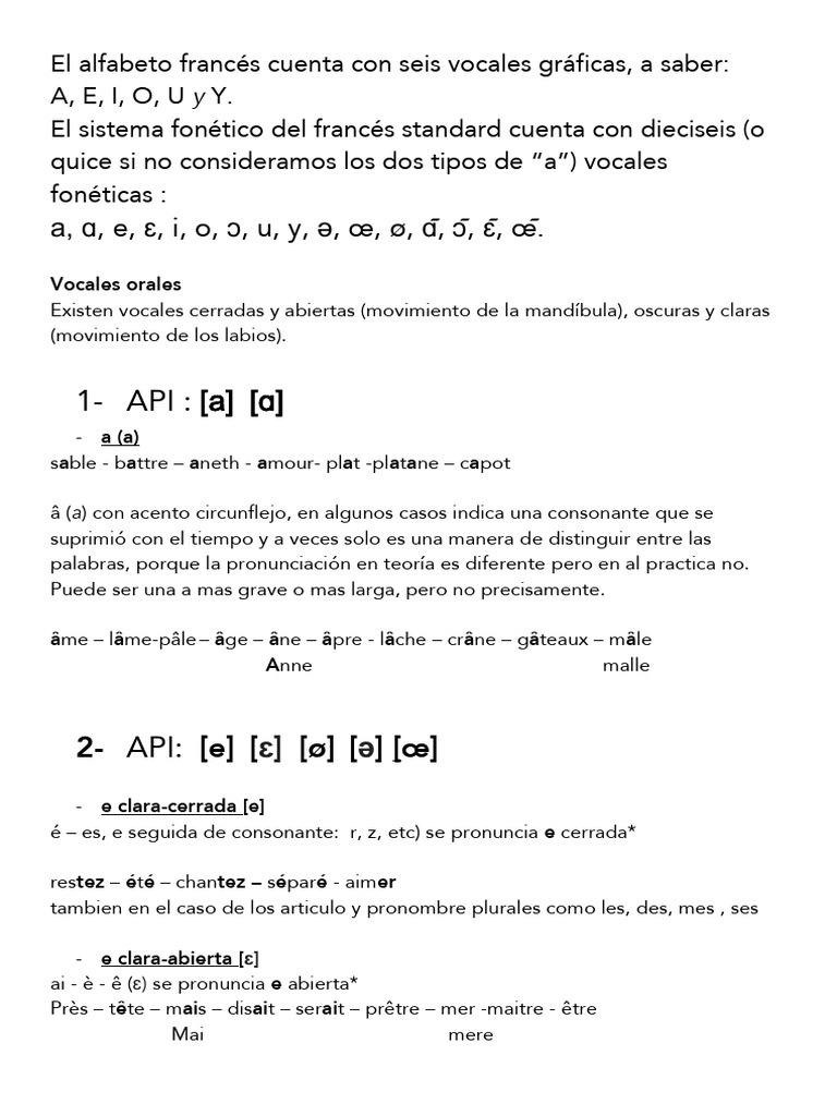 Vocales orales | PDF | Vocal | Colación